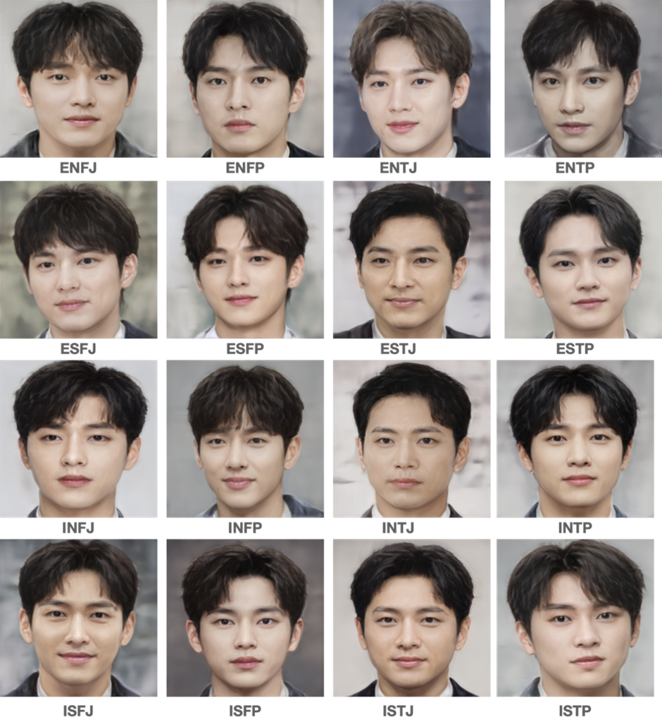 StyleGAN2를 이용한 성격 유형별 얼굴 생성 모델 연구 개발 과정 공개! (feat. MBTI)